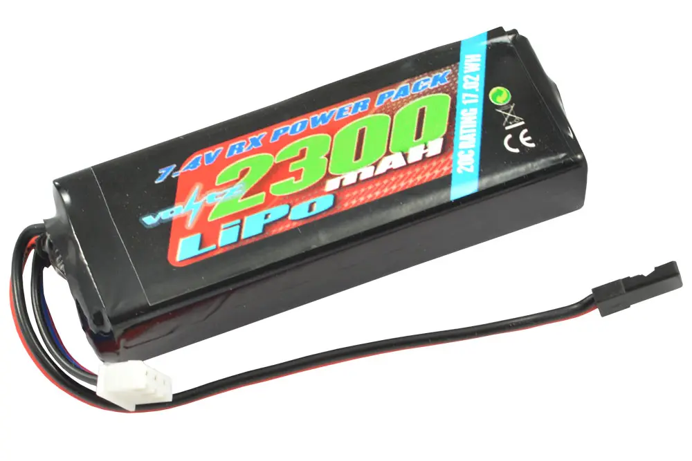 Voltz 2300mah 2s 7.4v Rx Lipo Straight Battery Pack - The best place ...