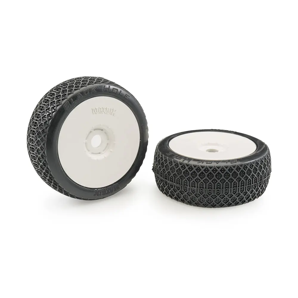 Matrix Blackhole Clay Medium 1:8 Buggy Pre-Glued White Wheels (2 ...